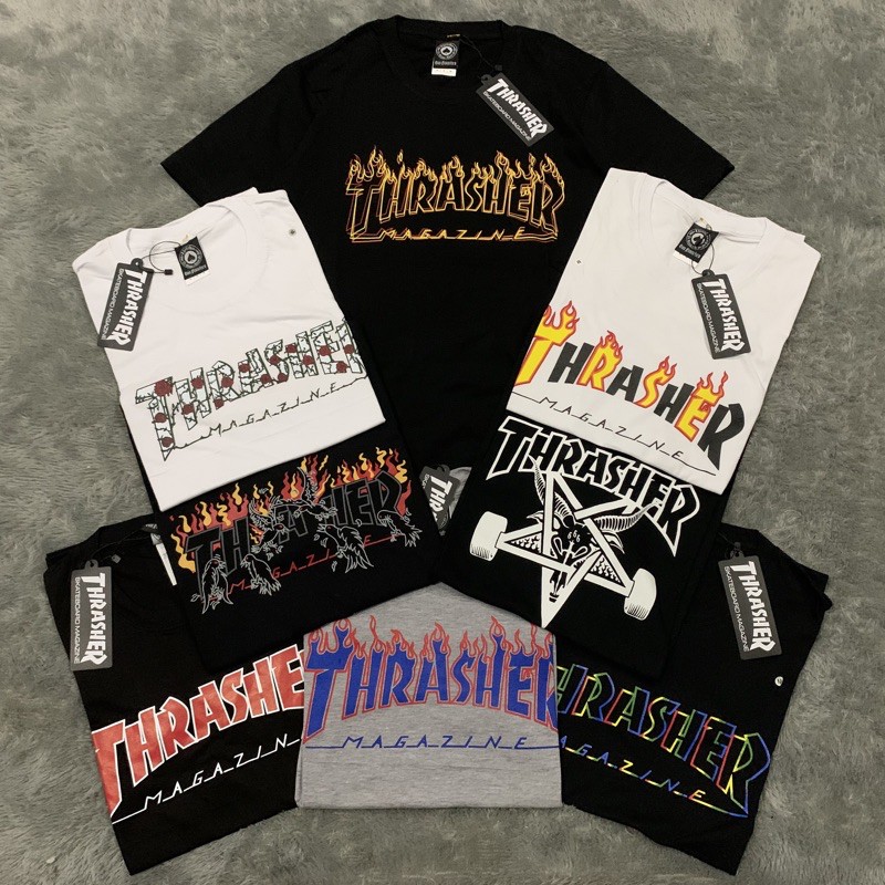 TRASHER T-shirt Tiedye Flame Magezine Tiedye & Lebel | Shopee Malaysia