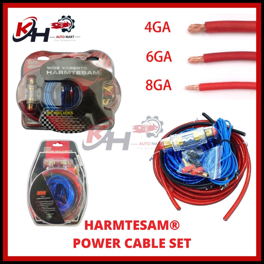 🔥Ready stock🔥Car Kit Amplifier Amp Audio Sound Speaker Woofer Cable ...