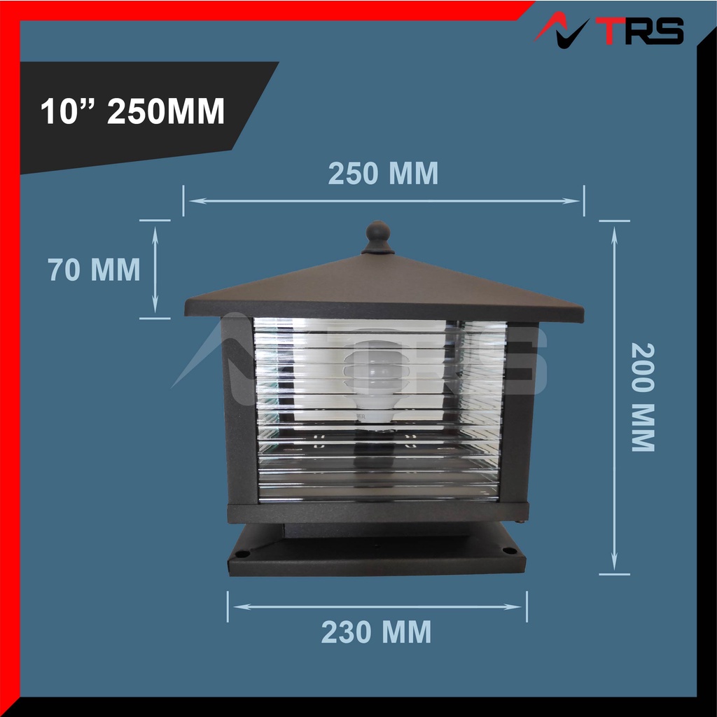 Outdoor Gate Light Antique Black Lamp 8 inch 10 inch 12inch ...