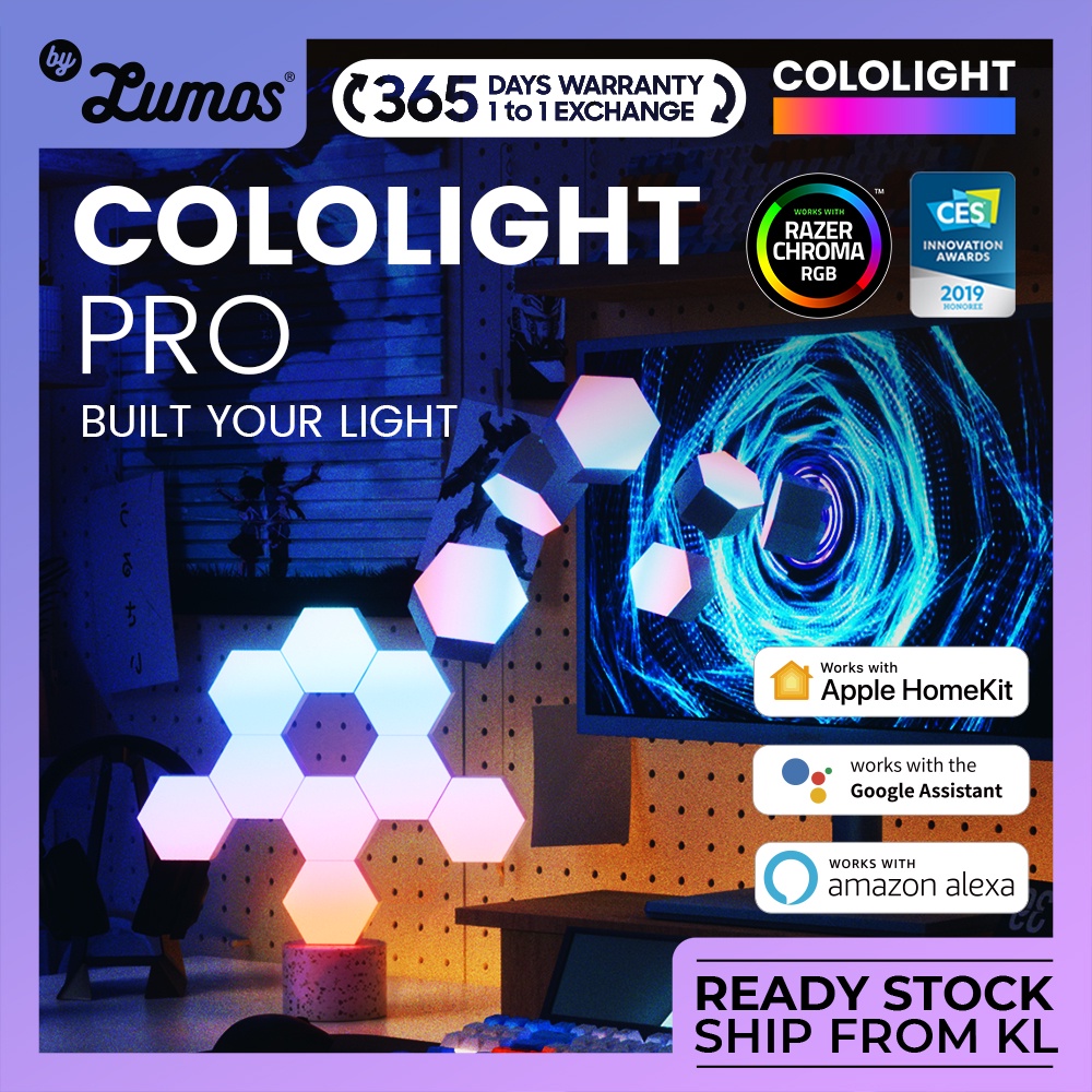 COLOLIGHT PRO PRO GIFT STONE RGB Light Pro 16m Colors Creative Geometry Assembly Smart Control ...