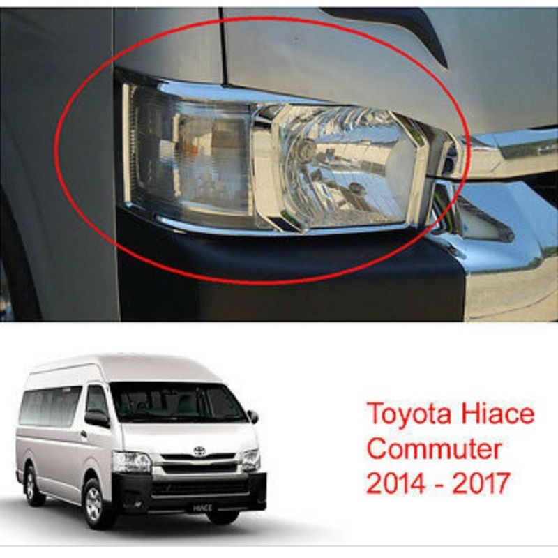 Head Lamp, tail lamp chrome cover, fuel tank cover trim Toyota Hiace ...
