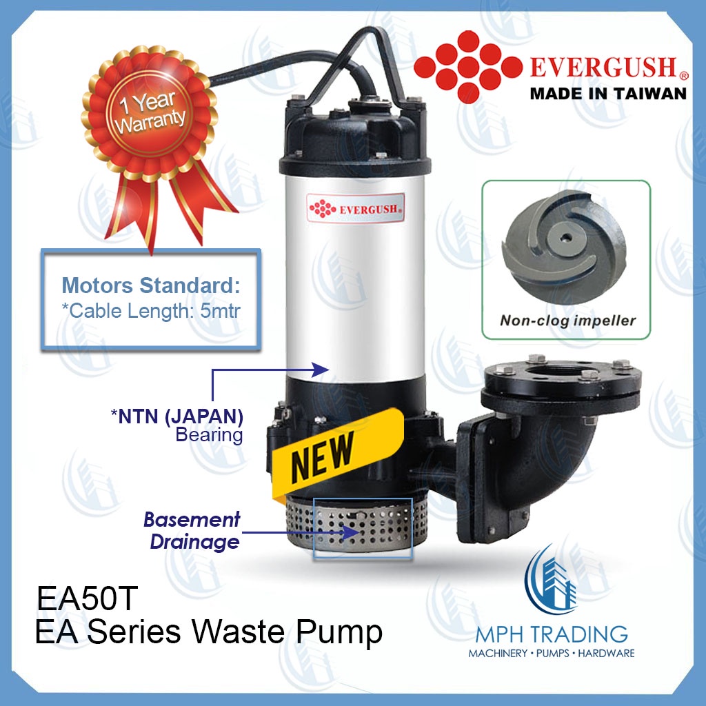 Evergush EA50T Submersible Water Pump Automatic Multipurpose Koi Pond ...