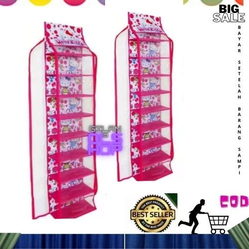 Hanging Shoe Rack, Hanging Slipper Rack, Character, Full Zipper ...