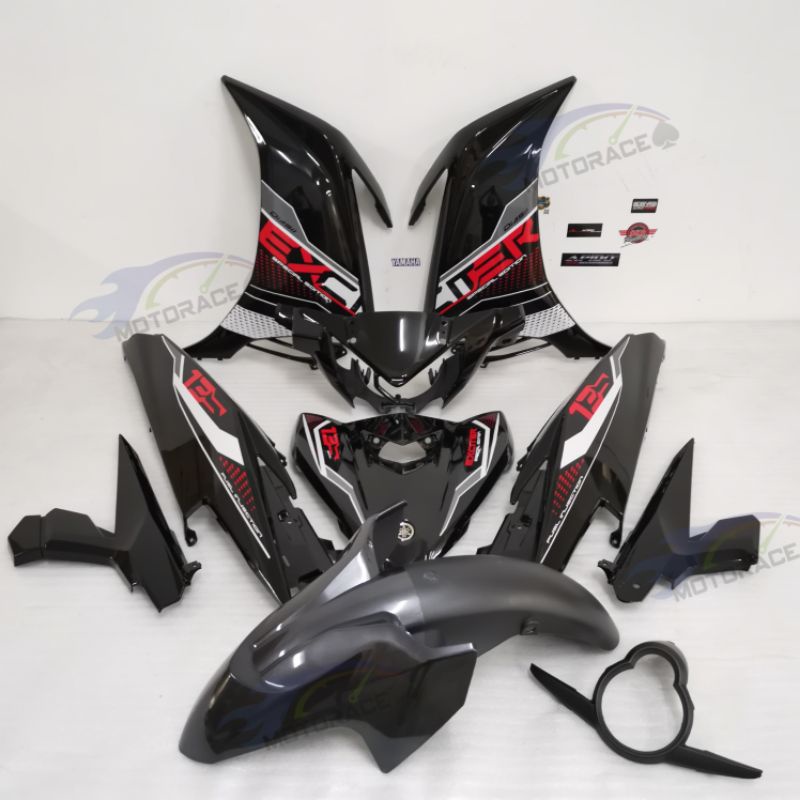 CUSTOM COVER SET LC135 V4 V5 V6 V7 YAMAHA WITH STRIPE 83 FIRE DUST ...
