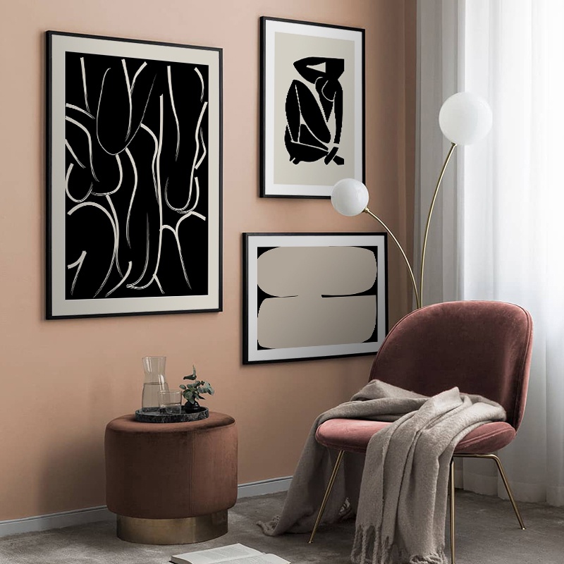 Modern Art Matisse Abstract Poster Drawing Body Line Figure Painting ...