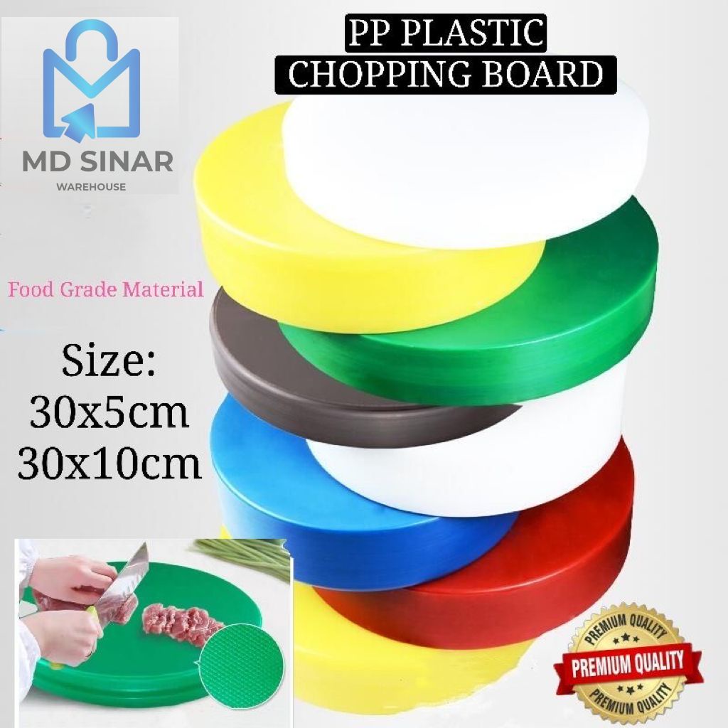 MD SINAR 30x5 cm chopping board cutting / papan pemotong plastic White ...