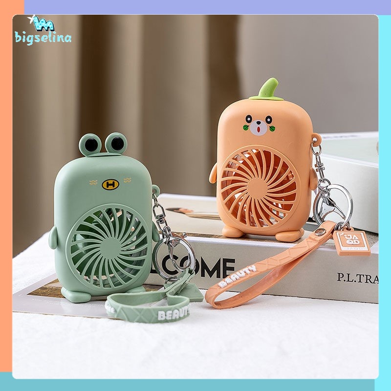 USB Charging Fan Mini Portable Children's Student Cartoon Frog Cute ...