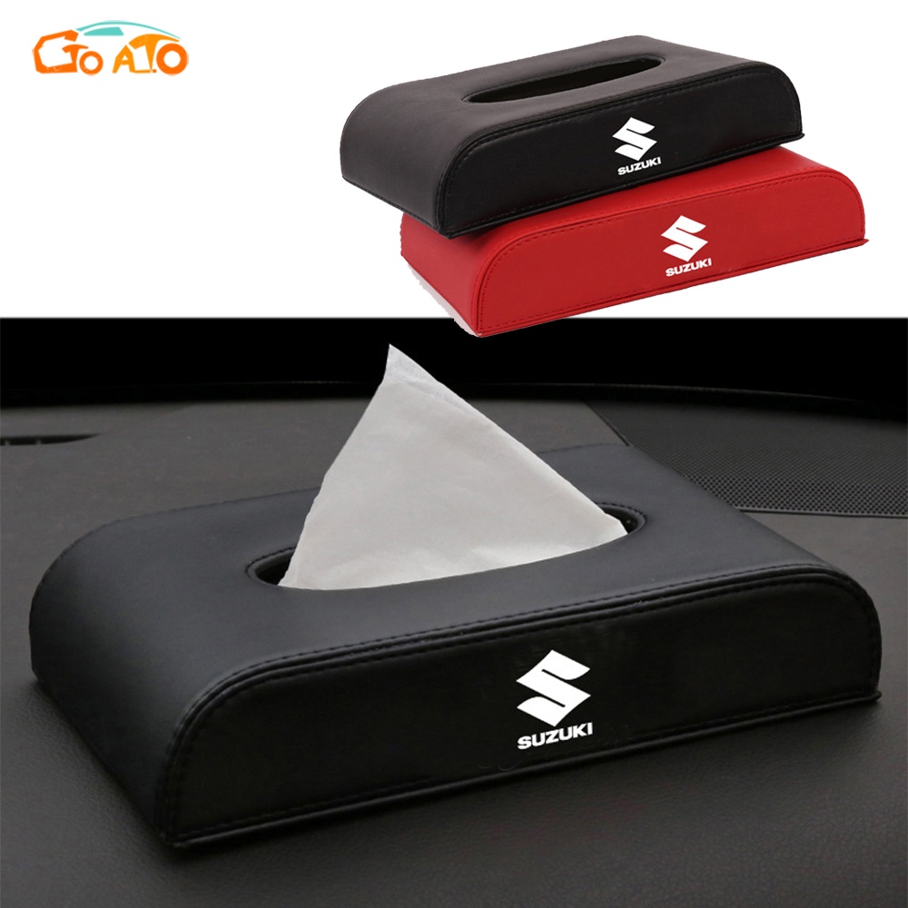 GTIOATO Car Leather Tissue Storage Box Case Auto Paper Towel Tissue Box ...