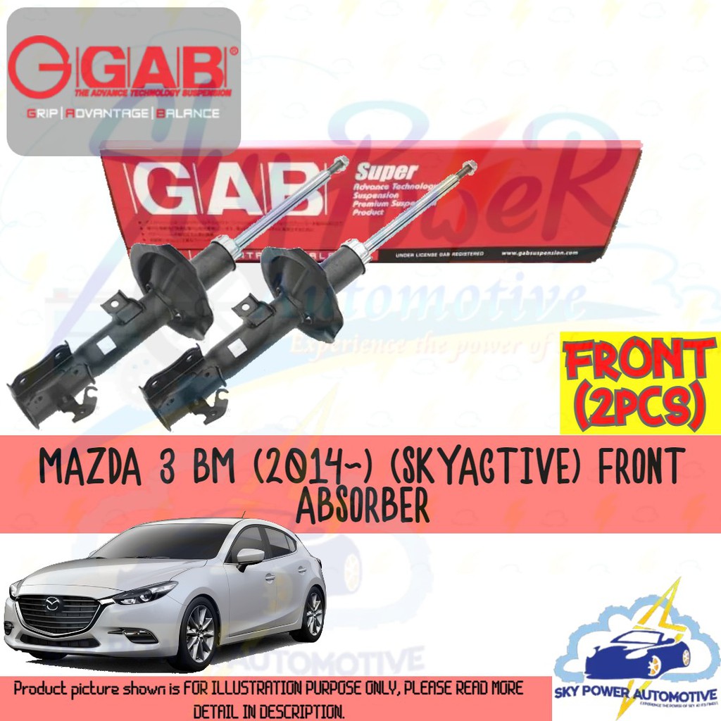 MAZDA 3 BM (2014~) SKYACTIVE (2014~) GAB SUPER GAS SHOCK ABSORBER FRONT ...