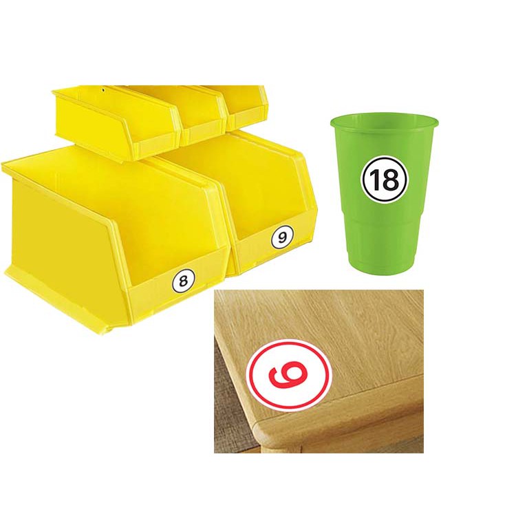 PVC Numbering Sticker 50mm Diameter Best for retail, office, schools ...