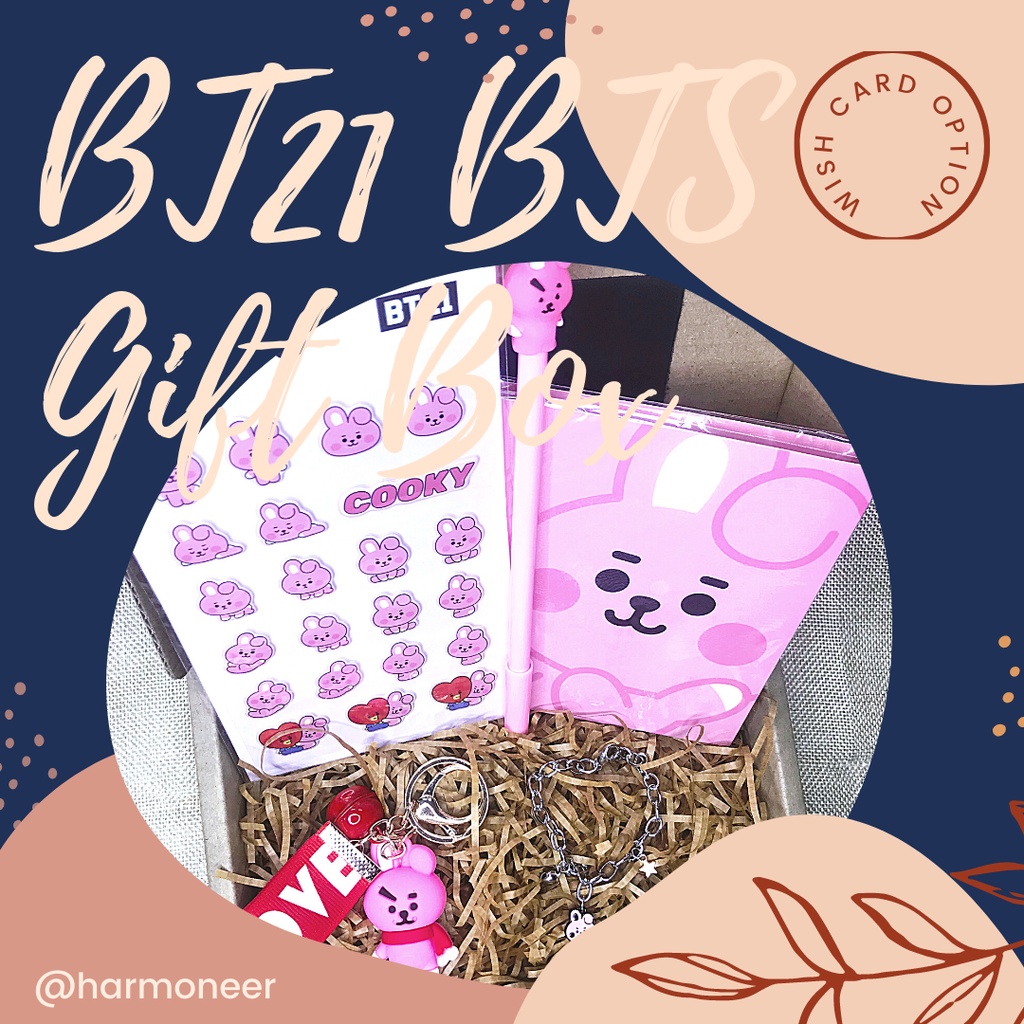 BT21 BTS Gift Box Set Hand Calligraphy Name and Wish Card Surprise ...