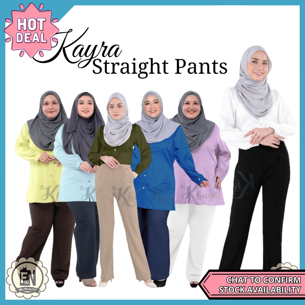 Seluar Getah Muslimah Straight Plussize Kayra 888 Ayanna S-6XL Plus ...