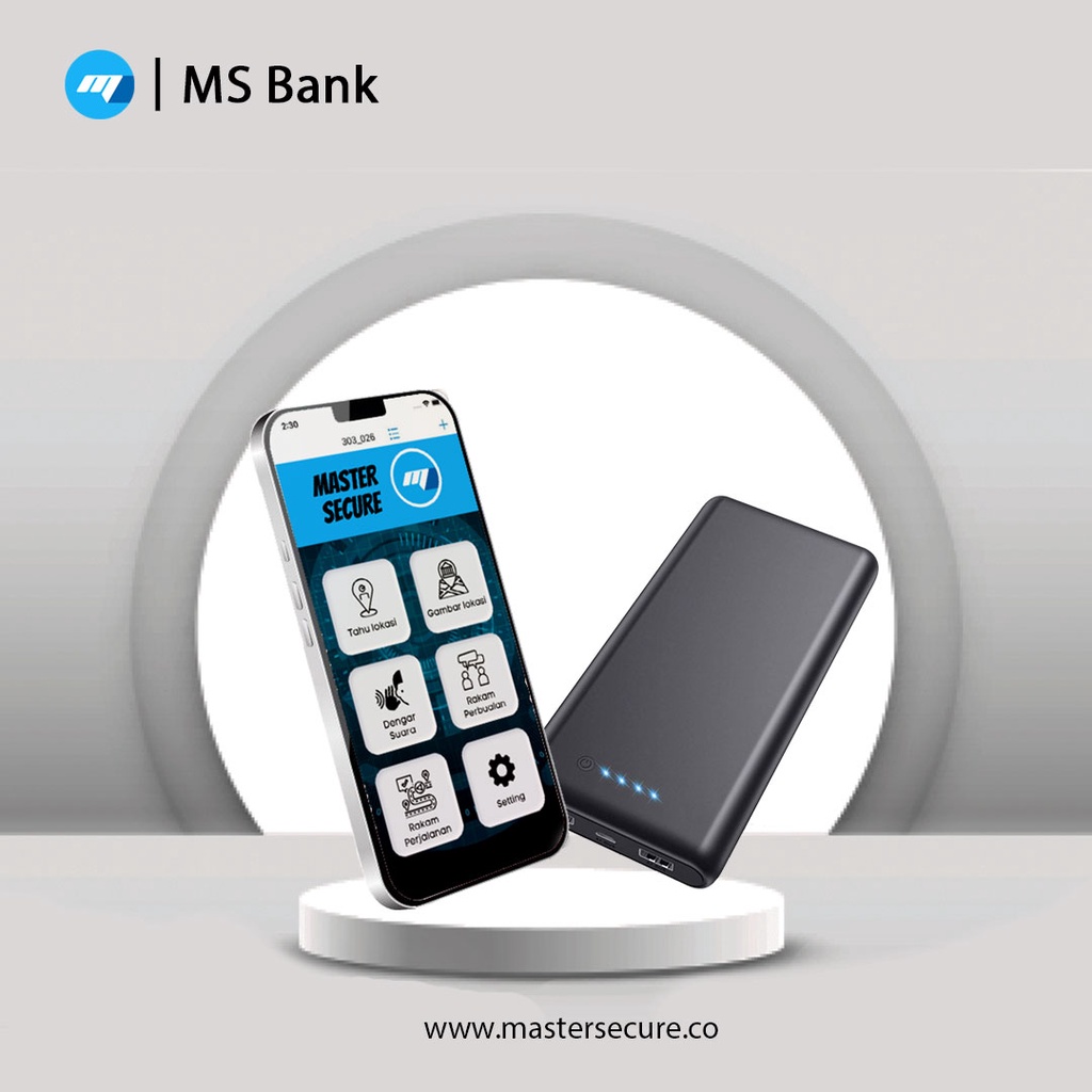 MS Bank Pro | Power bank dengan fungsi GPS Tracker | Shopee Malaysia