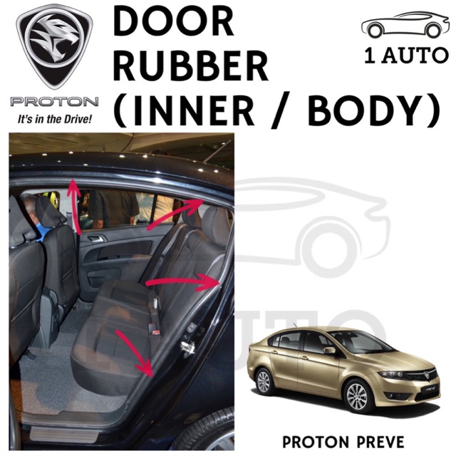 [ORIGINAL PROTON PART] PROTON PREVE INNER BODY DOOR RUBBER (1 PIECE ...