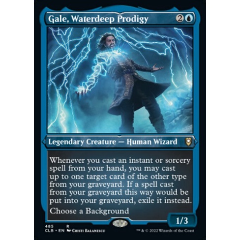 Gale, Waterdeep Prodigy (Etched Foil) | [CLB][R][{2}{U}][Lgd. Creature ...