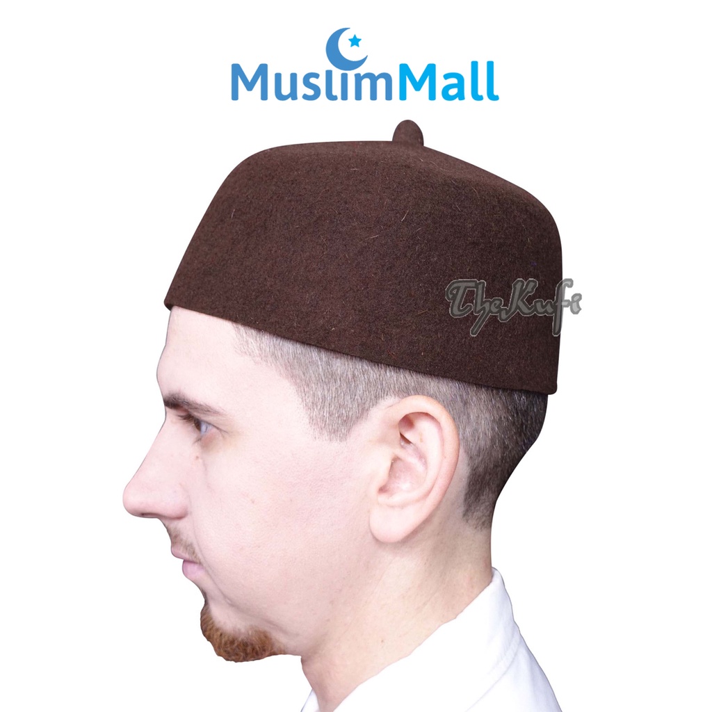 TheKufi Peci Tarbus Felt Wool Moroccan Black - Tarbus Fez Kufi | Shopee ...