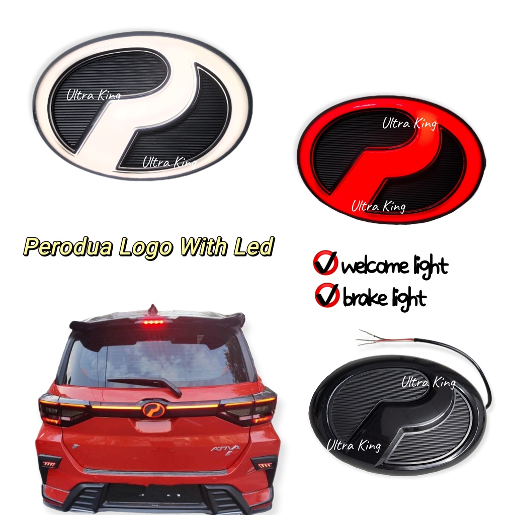 Perodua LED Logo Emblem Front Rear Ativa Aruz Bezza Axia Alza Myvi Lagi ...
