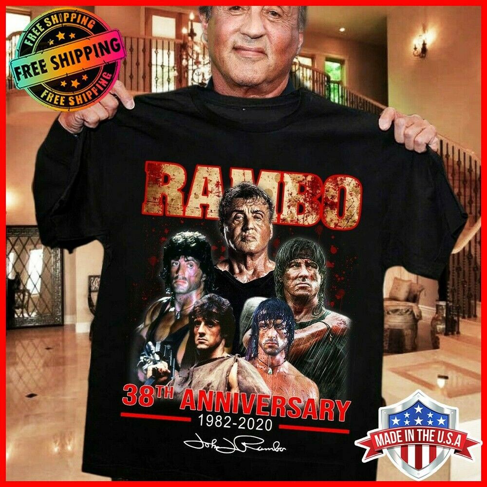 Popular Men T-Shirt Rambo 38Th Anniversary Signature Thank You The ...