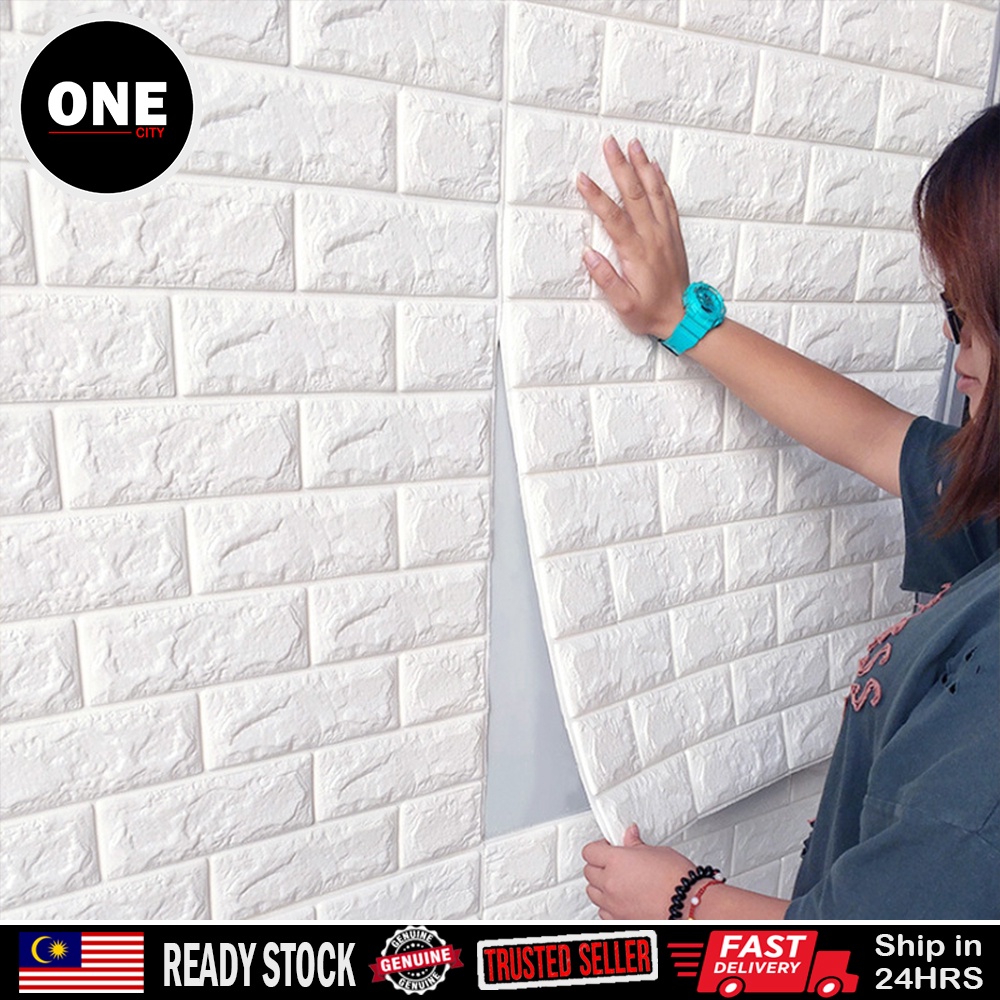 70x77 cm 3D DIY self-adhesive paper brick foam wallpaper 3d foam ...