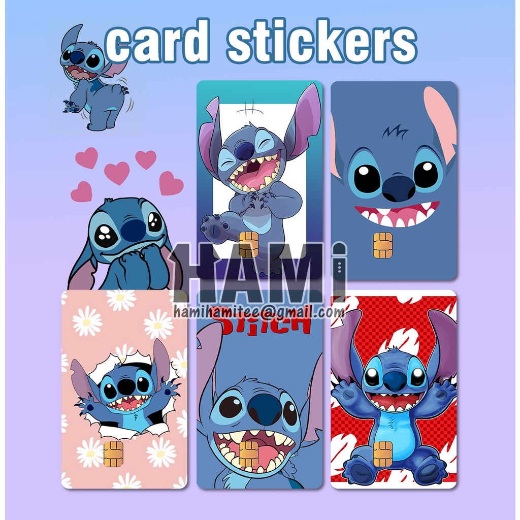 STITCH CARD STICKER - ANIME STICKER - CARD STICKER ACCESS CARD SKIN ...
