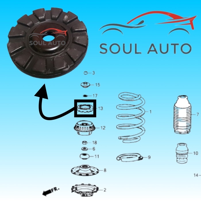 14mm Tebal Honda City Jazz CRZ HRV BRV Insight Front Rebound Absorber ...