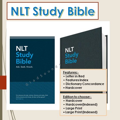 NLT Study Bible | Large Print | Indexed | Letter in Red | Hardcover ...