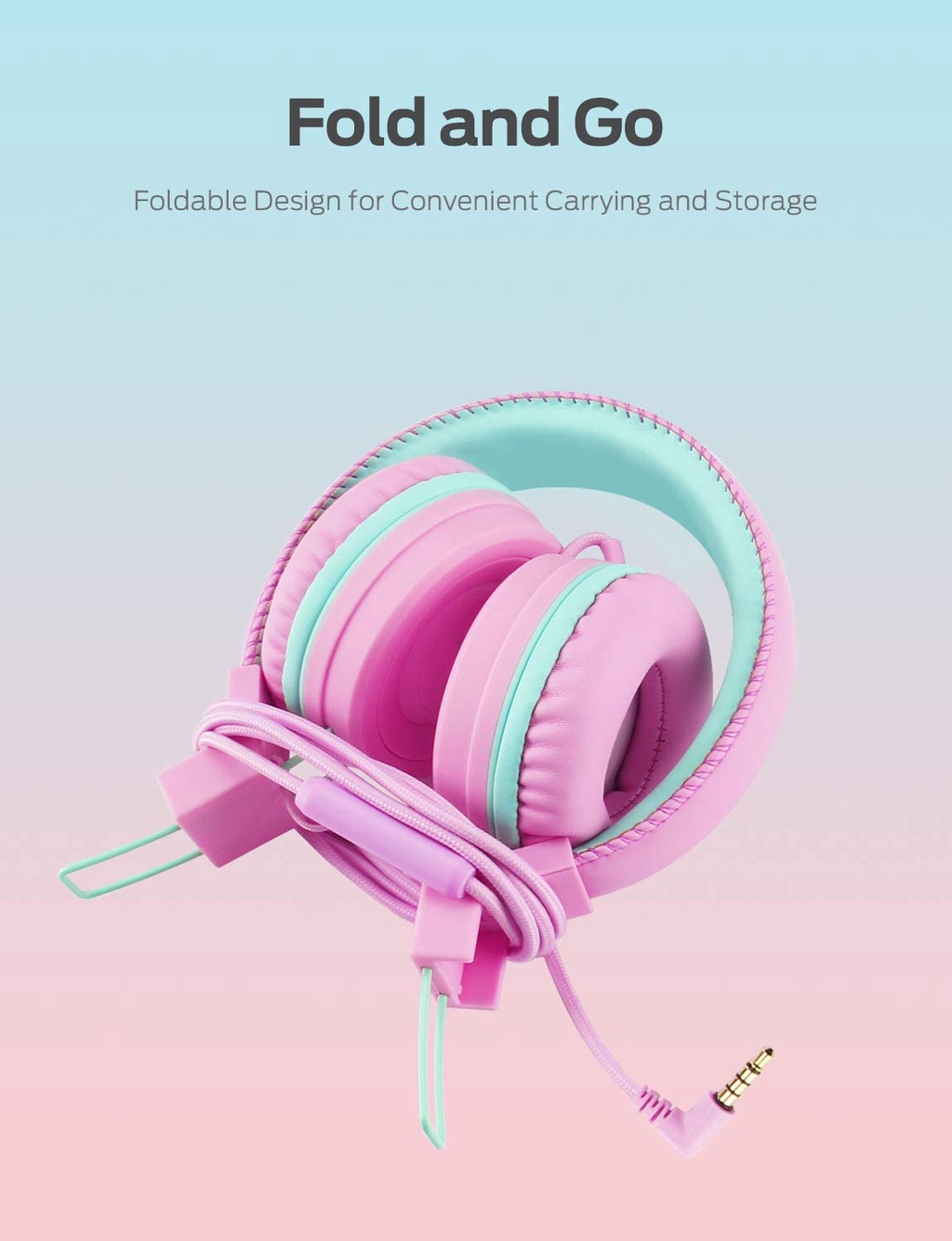 iClever Kids Wired Headphone H With Mic HS14 | Shopee Malaysia