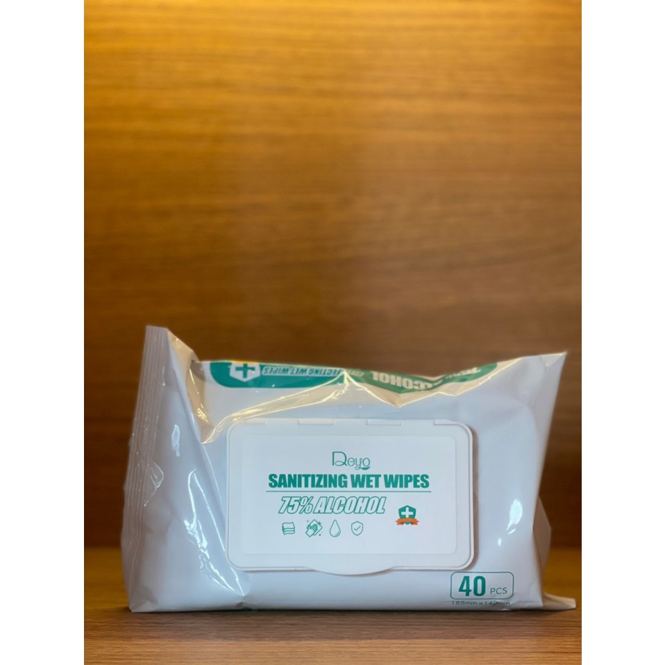 DEYO SANITIZING WET WIPES 75% ALCOHOL 40PCS | Shopee Malaysia