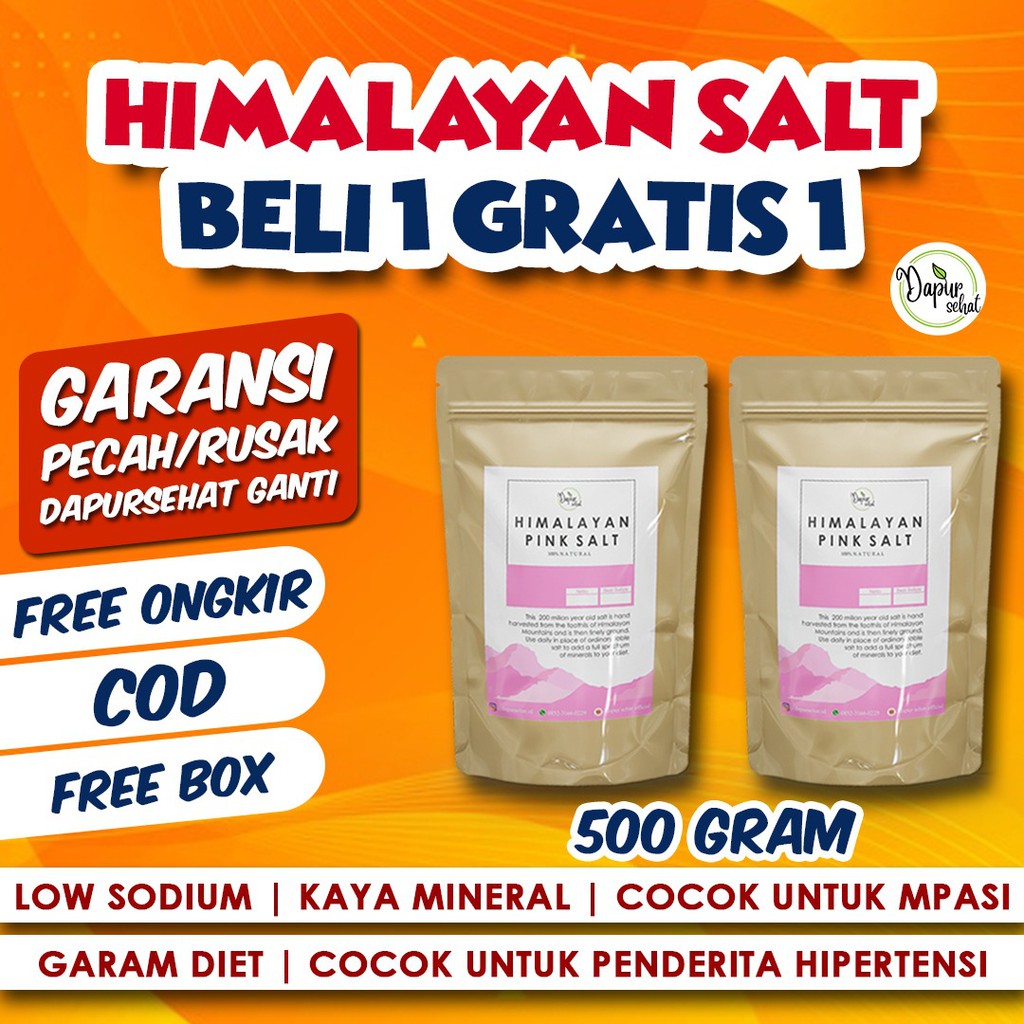 Buy 1 GET 1 FREE HIMALAYAN SALT 500 GRAM/ health salt/ diet salt ...