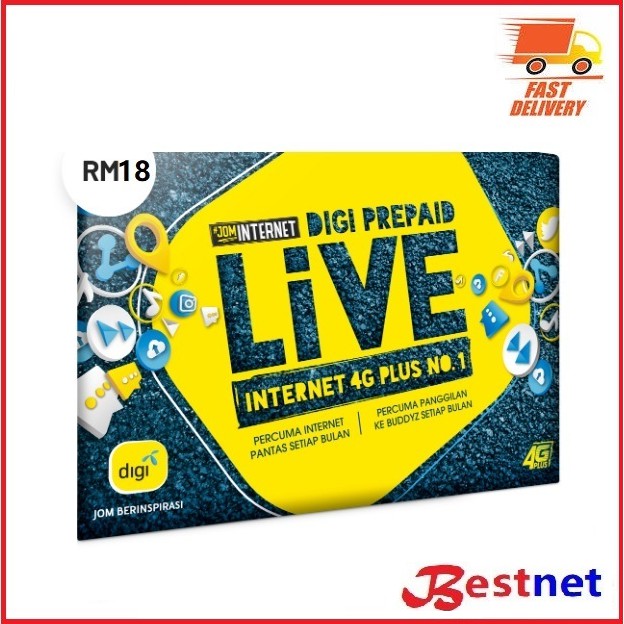 New Digi Live Prepaid Sim Card #JomInternet with Malaysia’s No.1 LTE ...