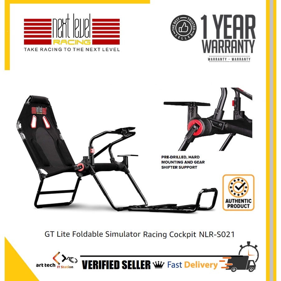 Next Level Racing GT Lite Foldable Simulator Racing Cockpit NLR-S021 ...
