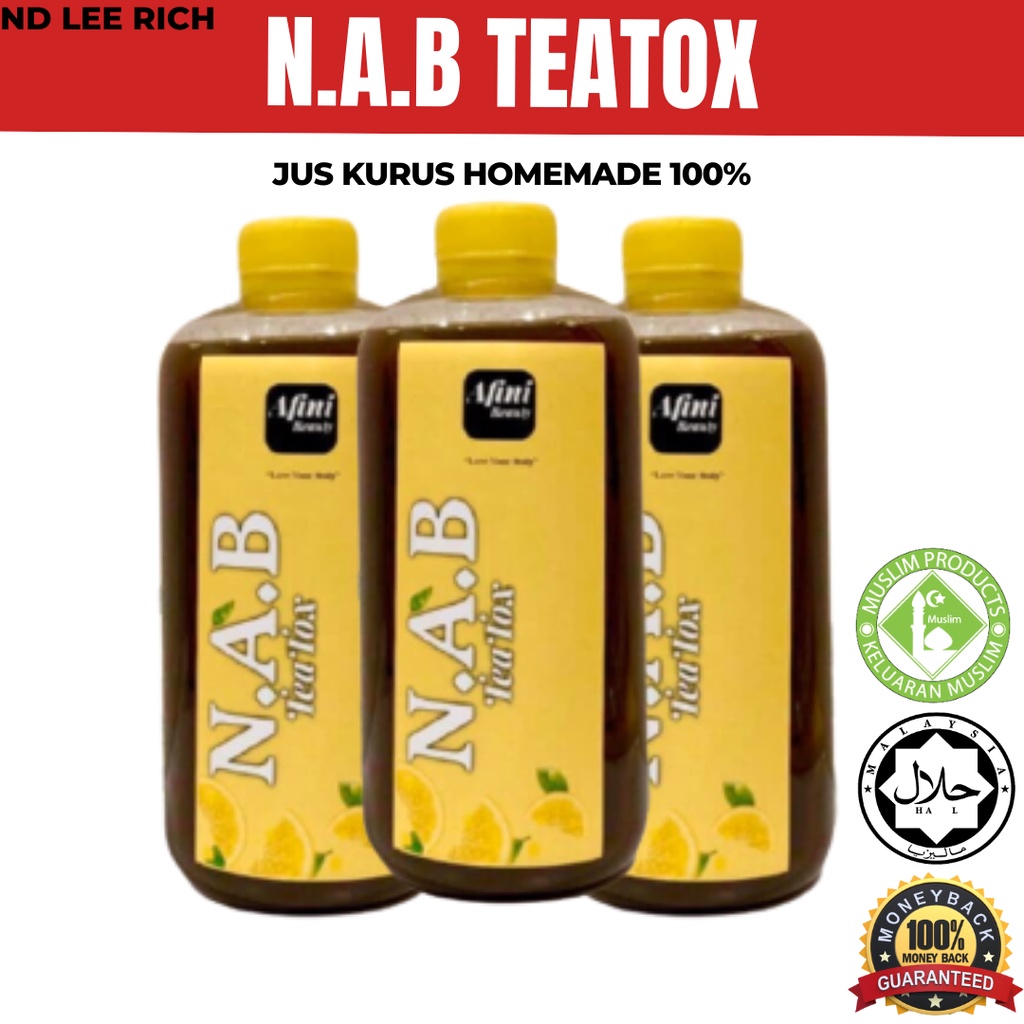 ORI HQ N.A.B TEATOX NAB TEATOX JUS HOMEMADE AIR LEMON DETOX | Shopee ...