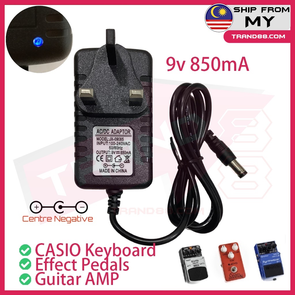 Power Supply Adapter Guitar Effect Pedal 9V 1A AC/DC For Joyo/Boss/Nux ...