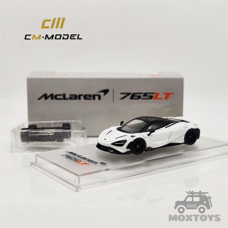 CM Model 1:64 McLAREN 765LT White with Extra Wheels Diecast Model Car ...