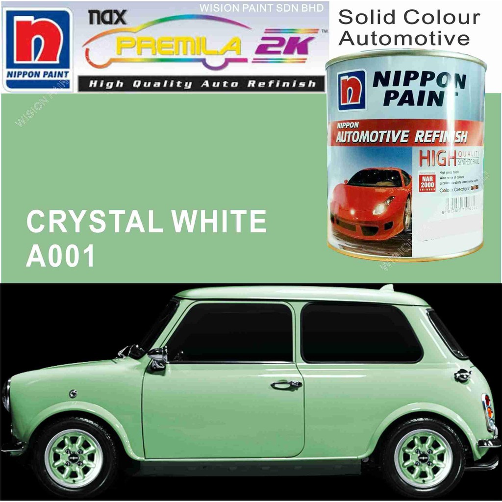 CAR PAINT / CRYSTAL WHITE A001 ( 1L ) NIPPON AUTOMOTIVE REFINISH / CAR ...
