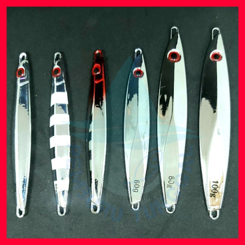 Chrome metal jig 10g - 120g, Fast Jig, Slow Jig, micro jig | Shopee ...