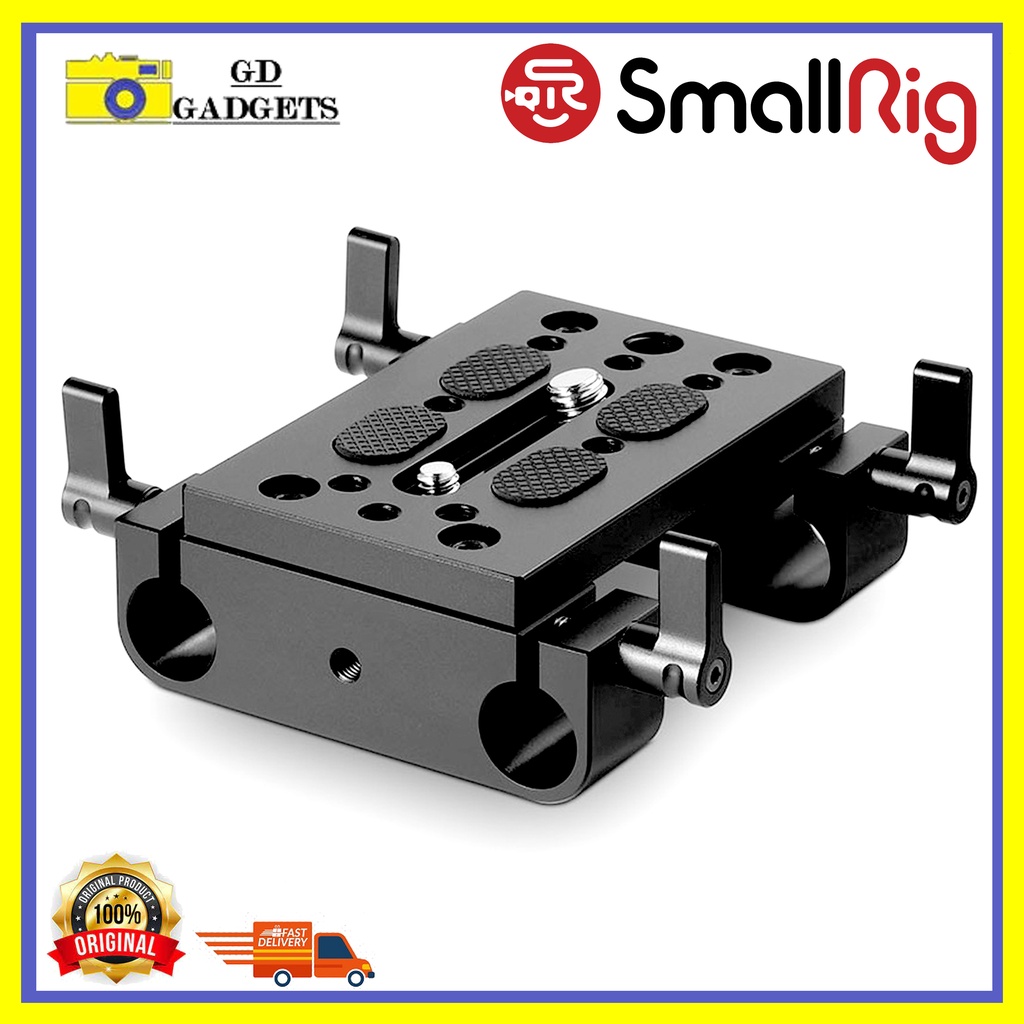 (Ready-Stock) 1775 Baseplate /Mounting Plate with Dual Rod Clamps (15mm ...