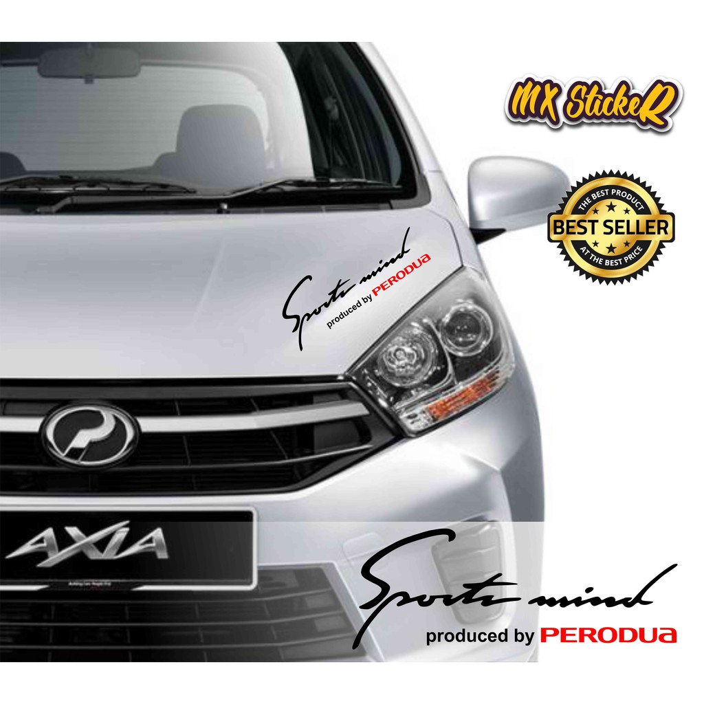 [MX STICKER] SPORT MIND PRODUCED BY PERODUA CAR STICKER AXIA MYVI SAGA ...