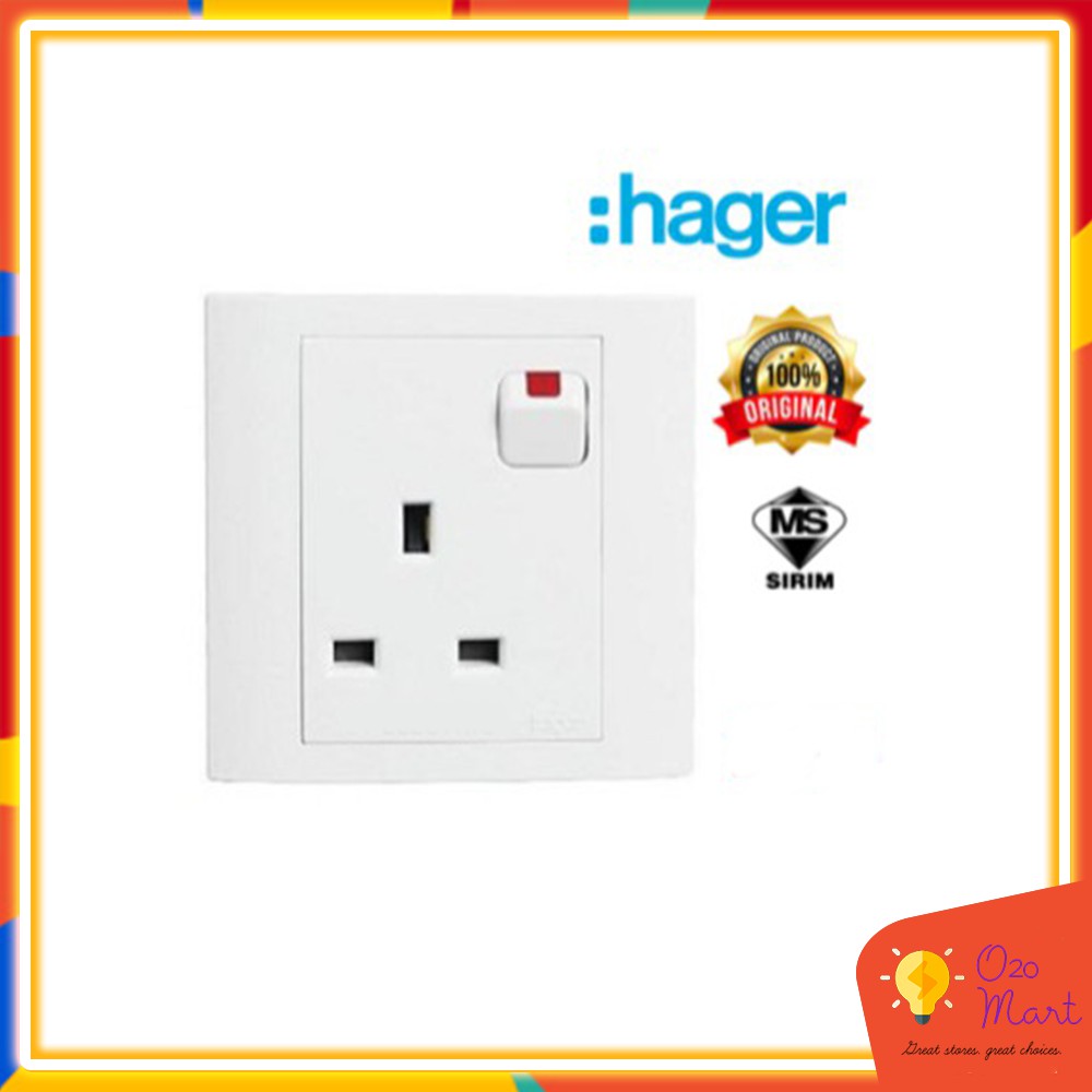 (New model)ORIGINAL HAGER MUSE13A SWITCH SOCKET OUTLET SIRIM APPROVED ...