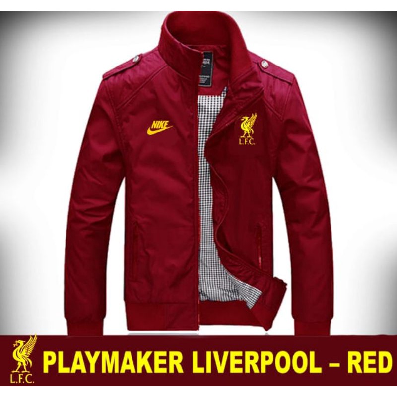 MERAH Red Lfc Ball Club Collar Jacket With Pocket In Computer ...
