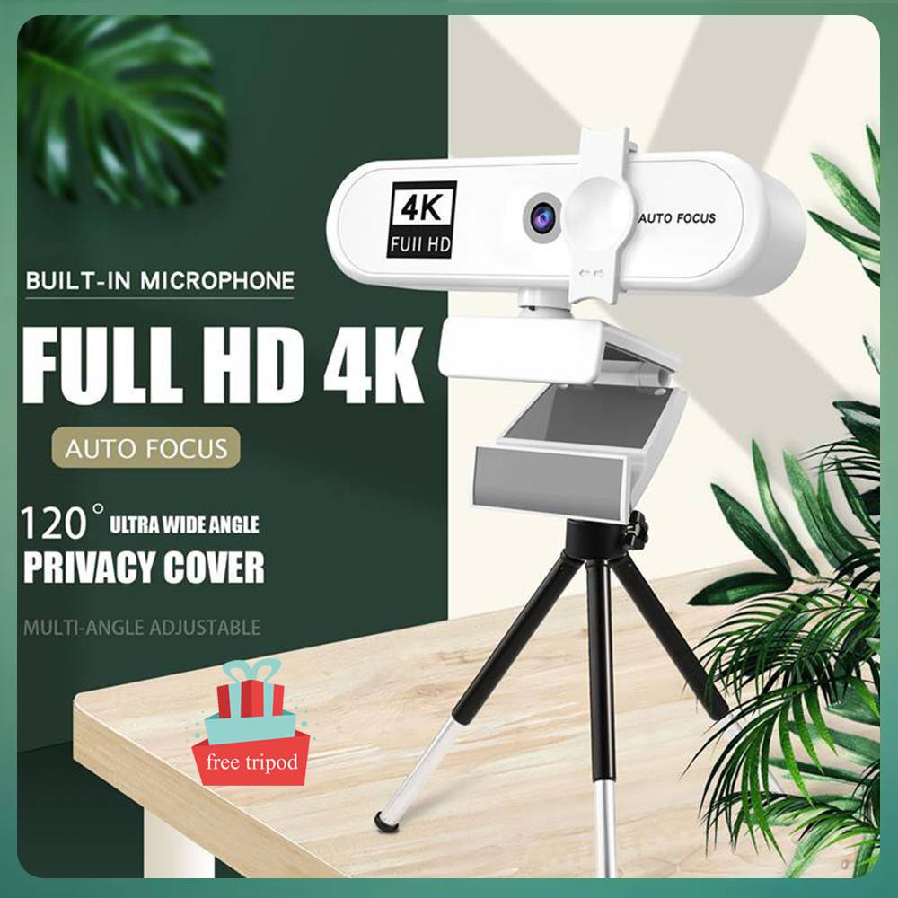 Full HD 4K Webcam USB Web Camera 4K 2K 1080P Autofocus Webcam with ...