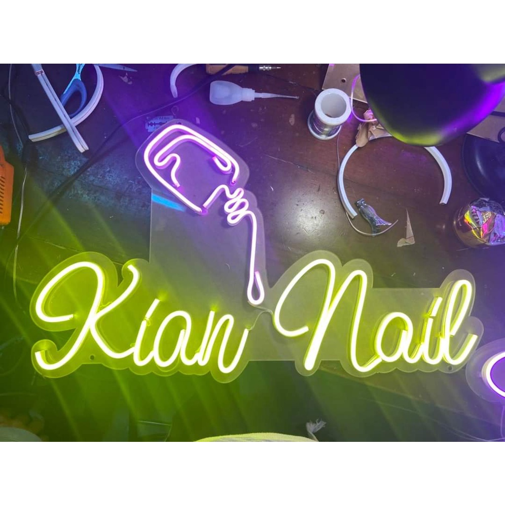 Neon letters upon request, please tell the size and content to the shop ...