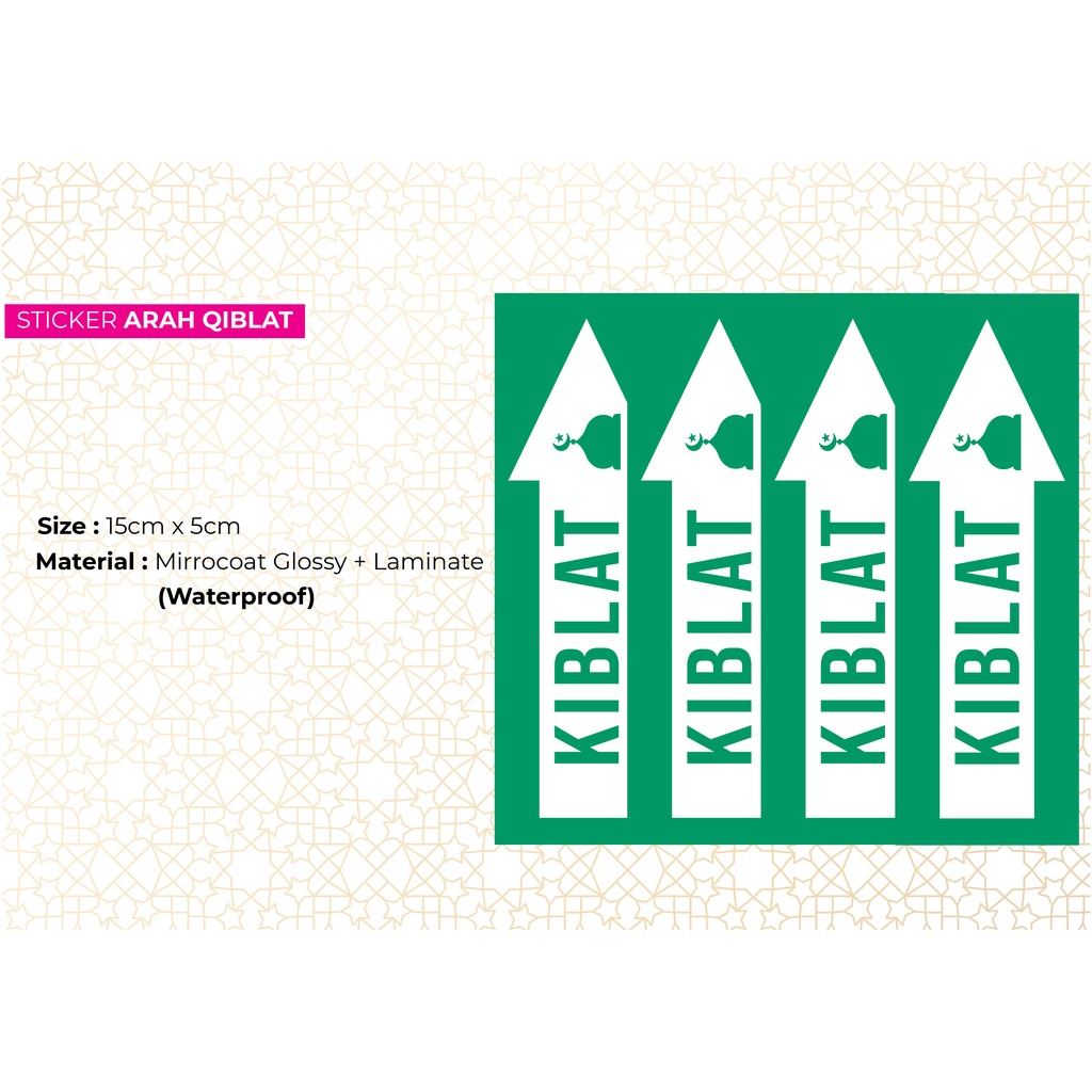 Sticker Penunjuk Arah Kiblat (4pcs) | Shopee Malaysia