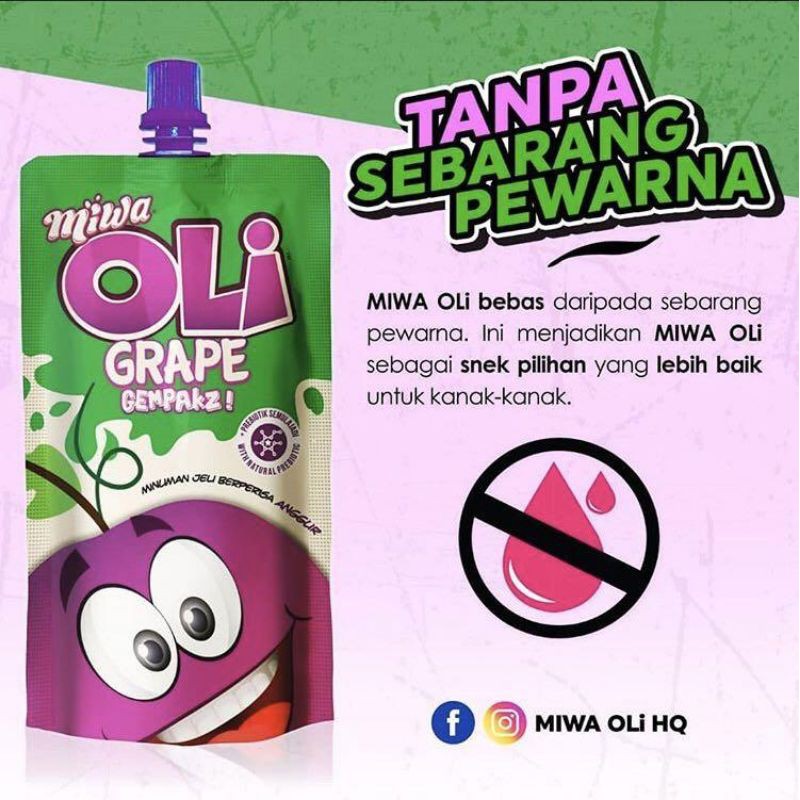MIWA OLi Jelly Drinks Kids with 4 Delicious Flavours Grapes Lychee ...
