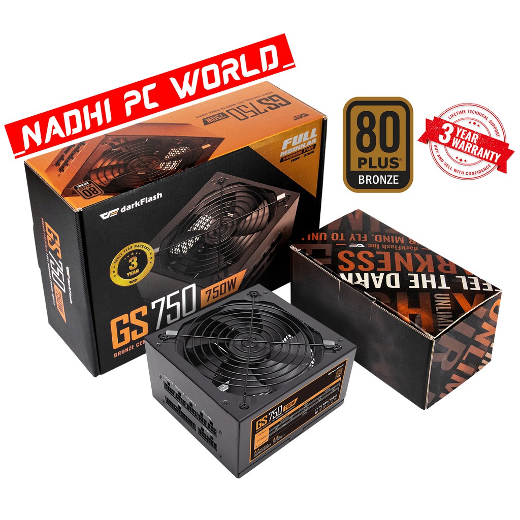AIGO DARKFLASH GS550 | GS650 | GS750 550W/650W/750W FULL MODULAR 80 ...