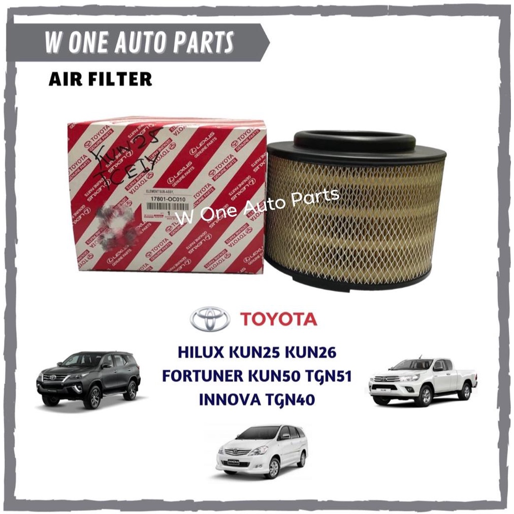 Toyota Air Filter - Toyota Hilux/Vigo/Kun 25 26 2.5 3.0/Fortuner TGN 51 ...