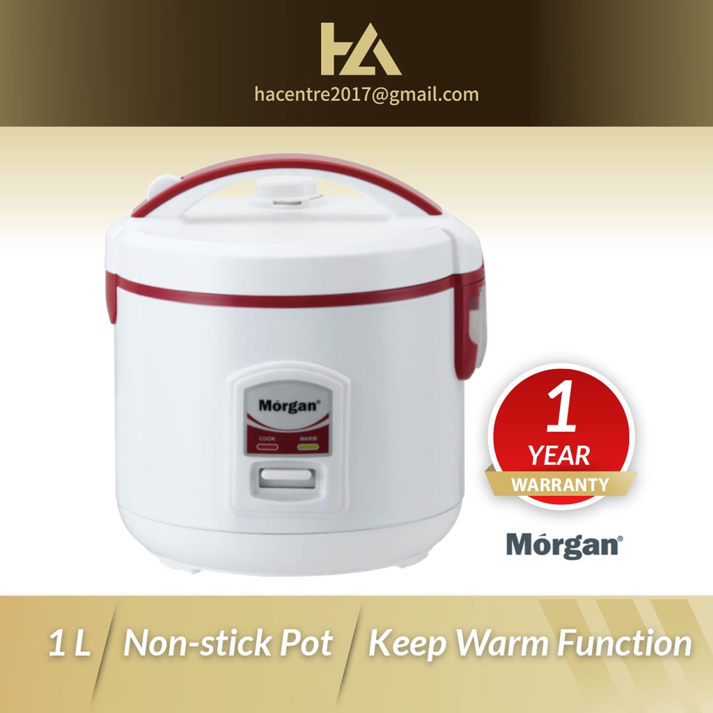 Morgan 1.0L Jar Rice Cooker with Non-Stick Inner Pot MRC-2310J | Shopee ...