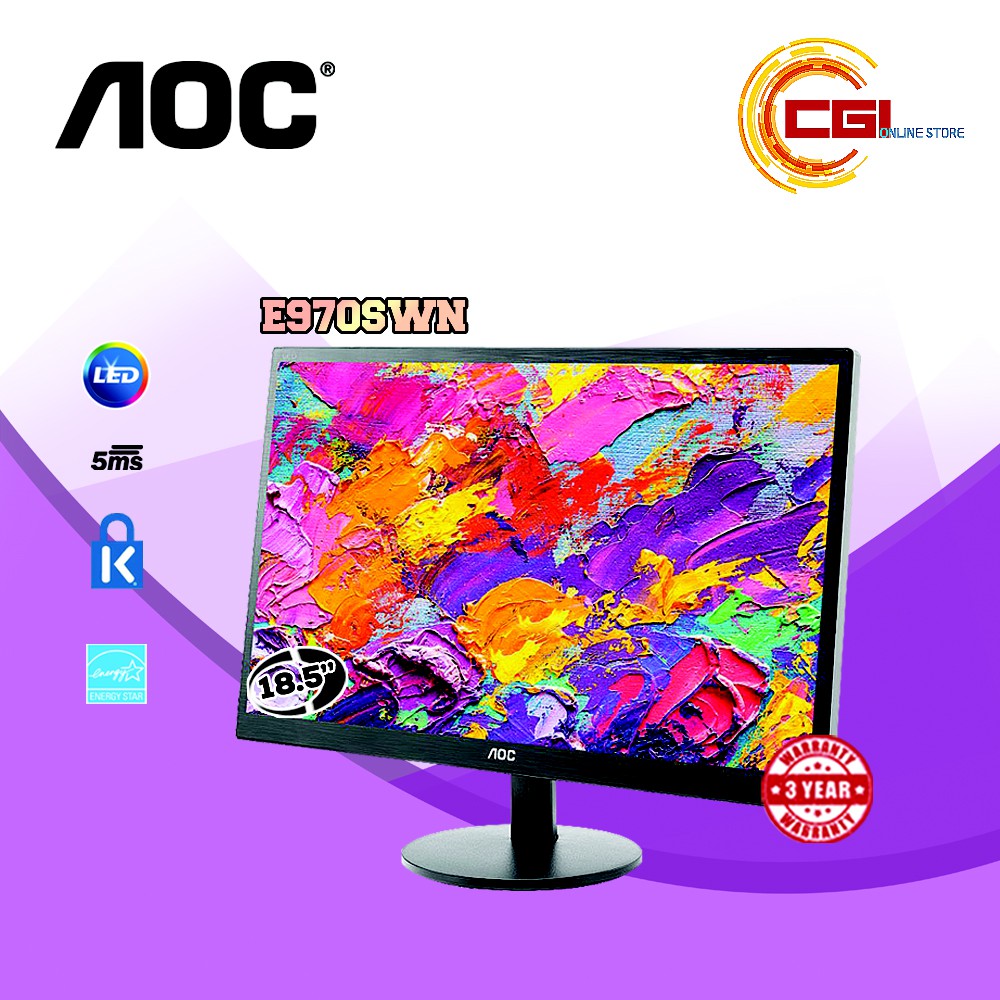 AOC 18.5IN E970SWN Led Monitor | Shopee Malaysia