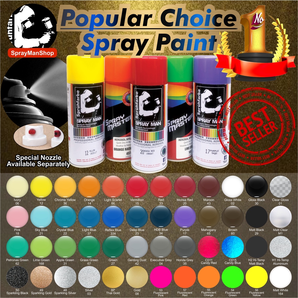 Spray Man Aerosol Spray Paint 400ml General Purpose Spray Paint ...