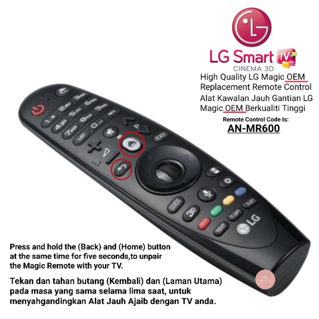 LG AN-MR600 Magic Replacement Remote Control for 2015serie TV includes ...